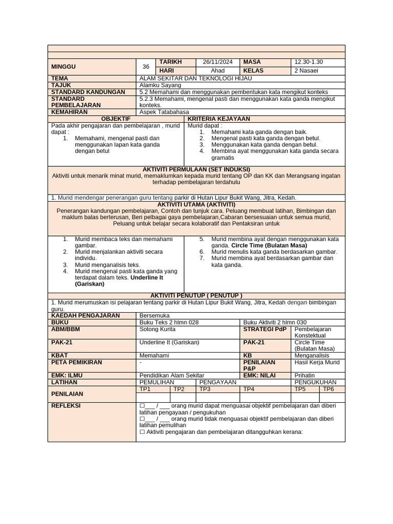 RPH BM Kata Ganda | PDF