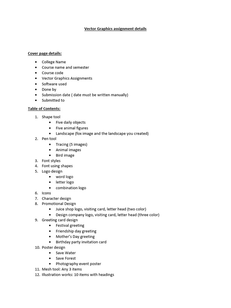 VG Assignment Format | PDF
