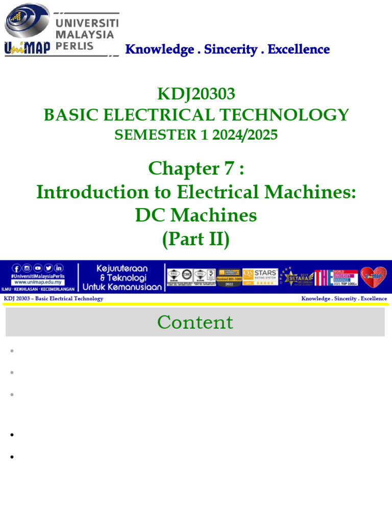 Chapter 7 - DC Machines Part II | PDF | Electric Motor | Electric Generator