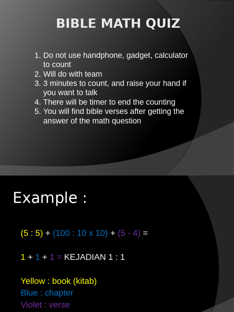 Laura - Bible Math Quiz | PDF