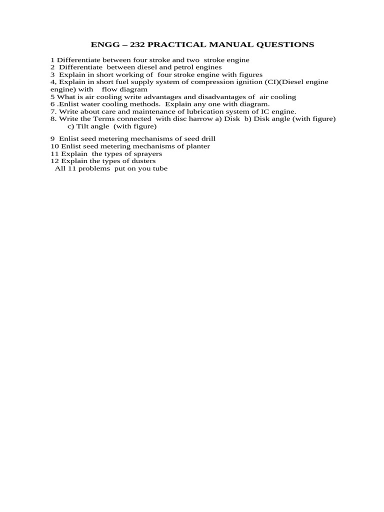Practical in Questions Form | PDF