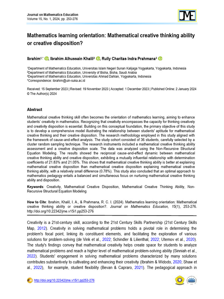 Artikel Inter Ibrahim Ibrahim | PDF | Function (Mathematics) | Coefficient Of Determination