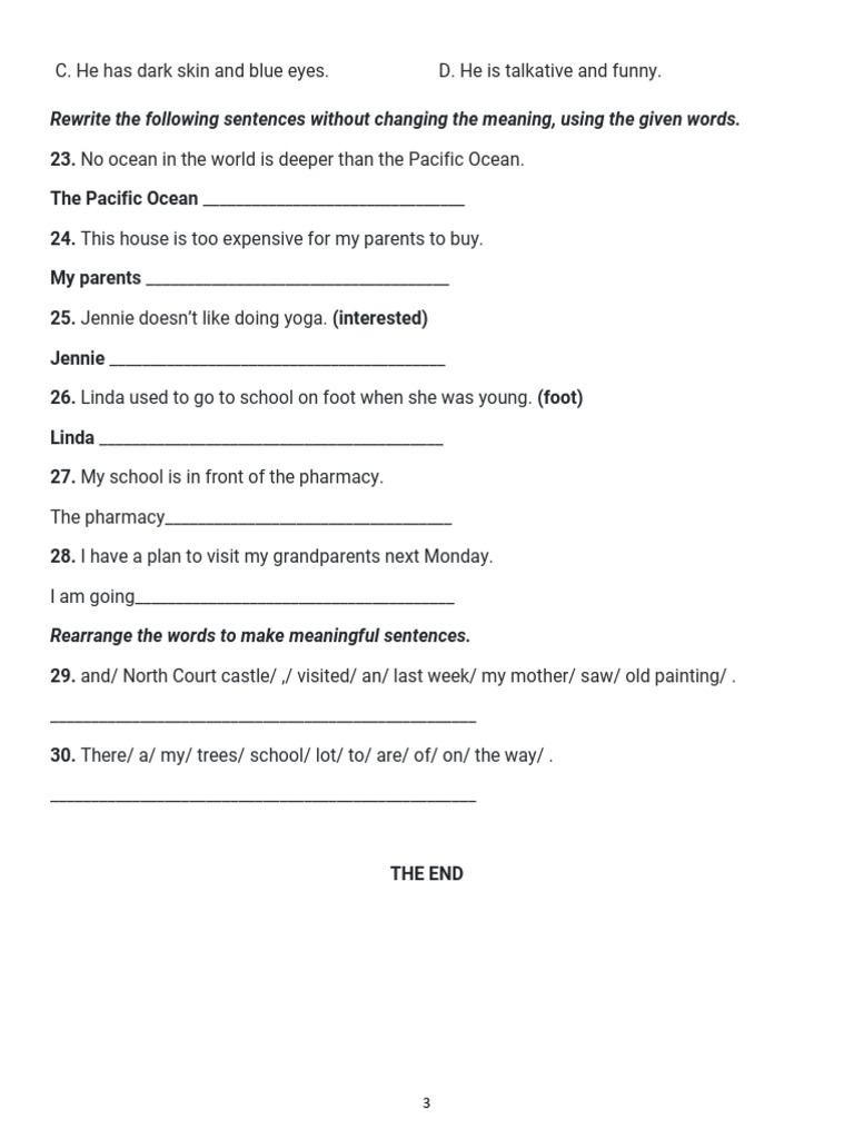 Progress Test 5 MS Tu 3 | PDF