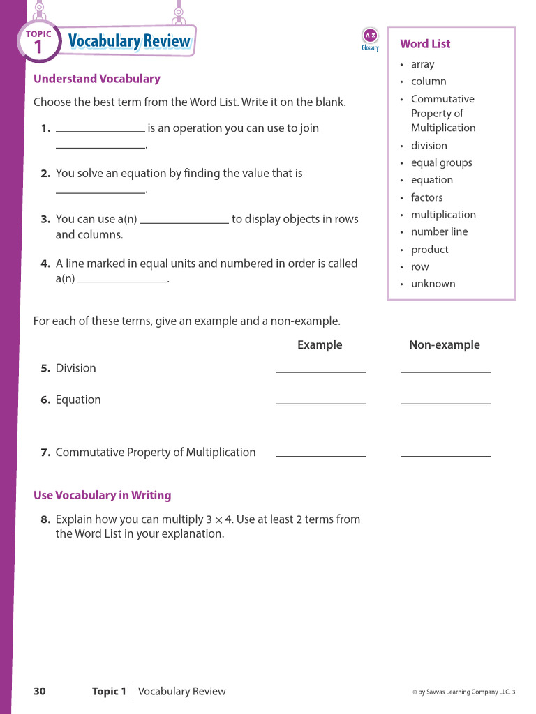 Topic 1 - Vocabulary Review | PDF