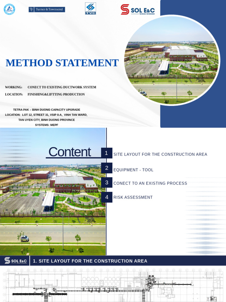 Tetra Pak Ductwork Upgrade Method Statement | PDF | Engineering | Equipment