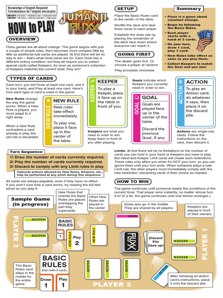 Jumanji Rulesheet | PDF | Ephemera | Board Games