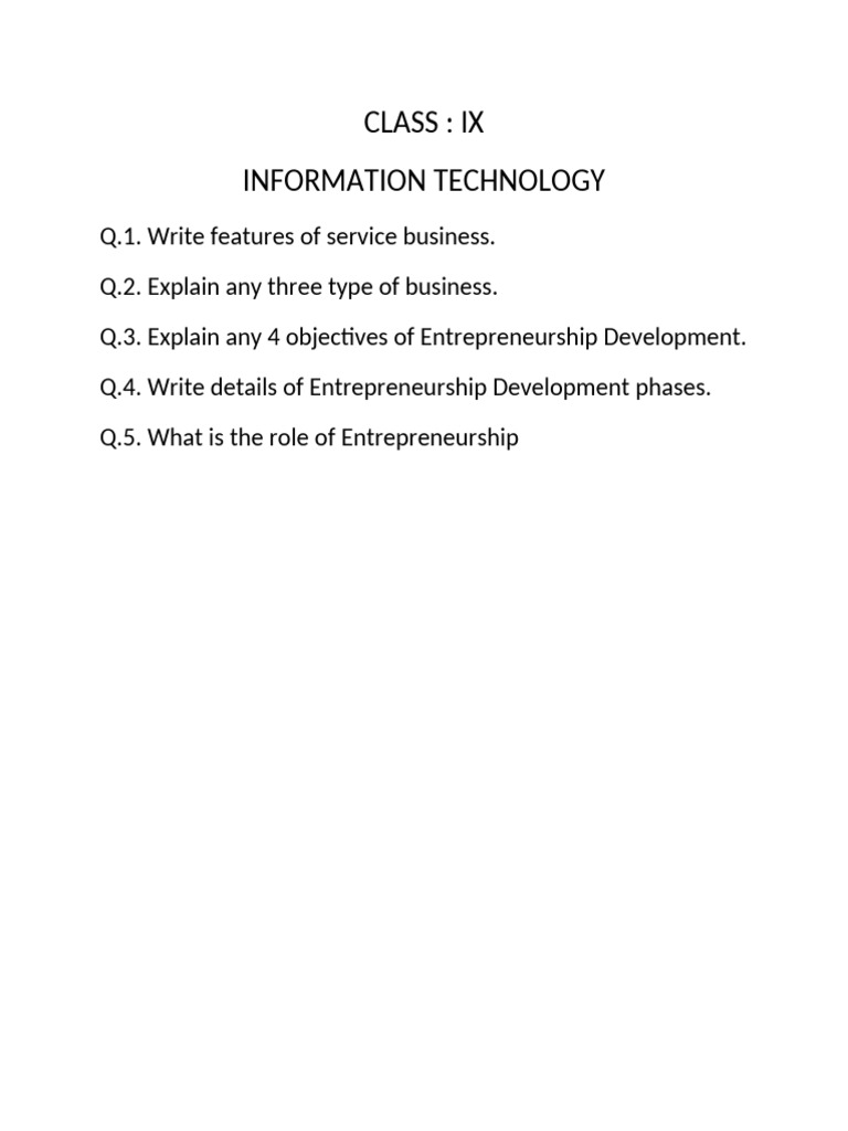 Class Ix Entre WS1 | PDF