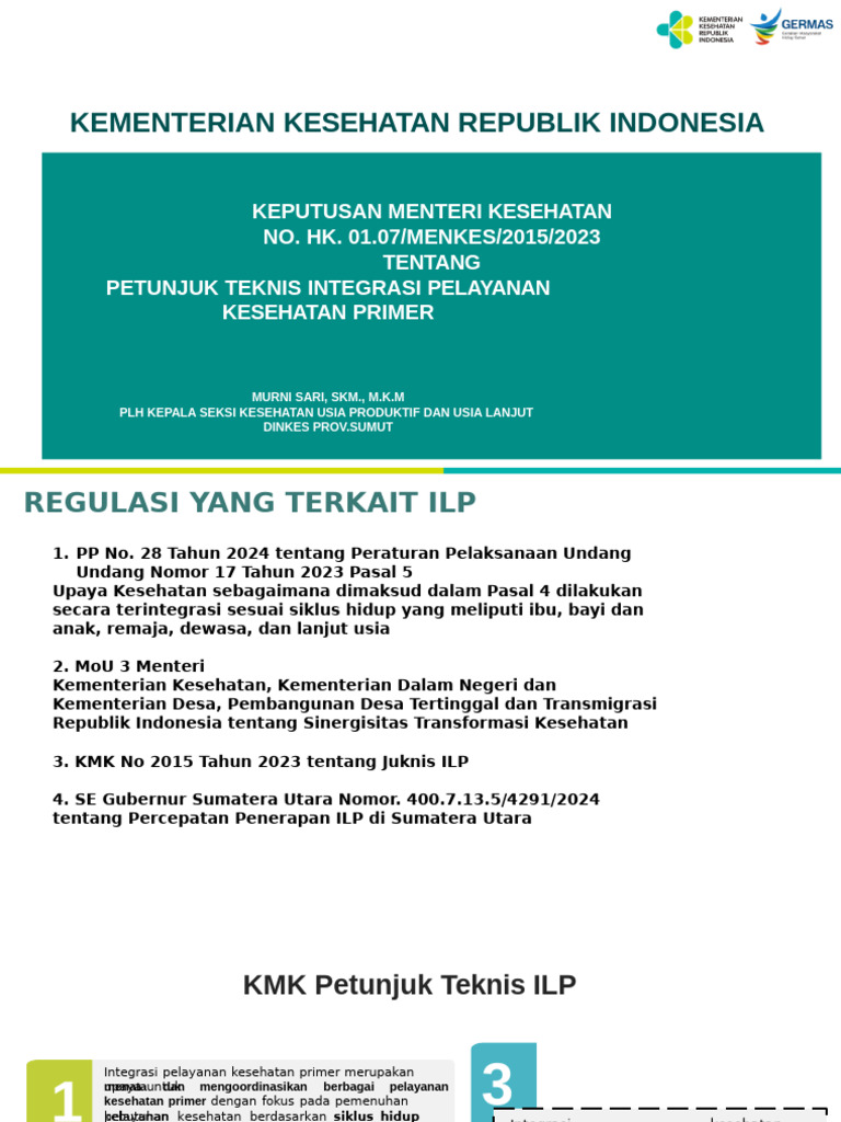 Sosialisasi KMK Juknis ILP LINSEK | PDF