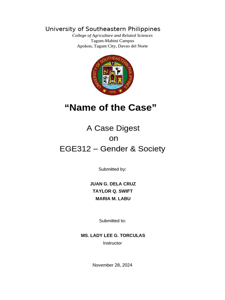 Case Digest Format | PDF