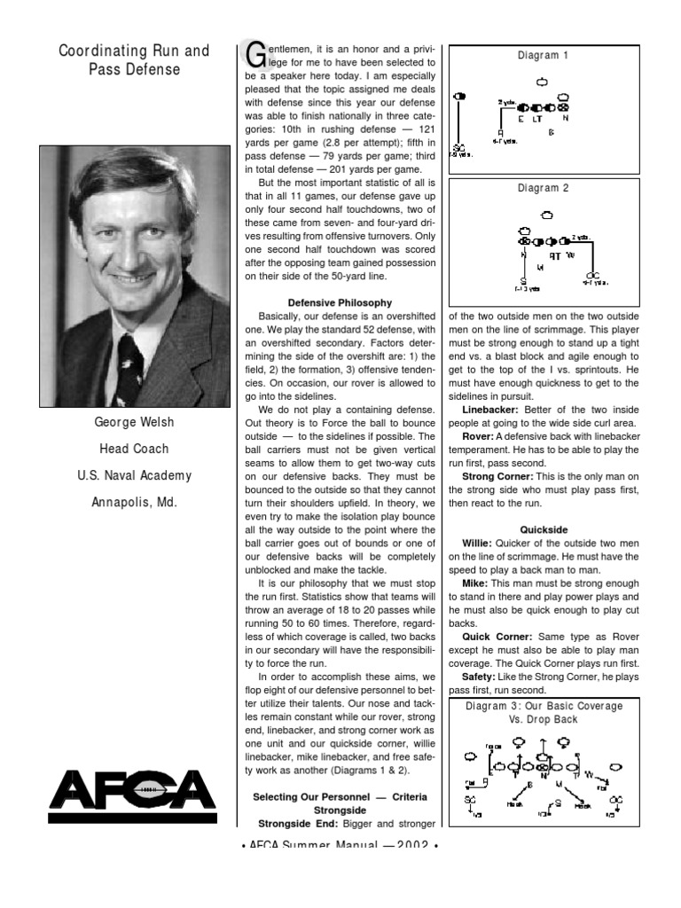 Coordinating Run and Pass Defense | PDF