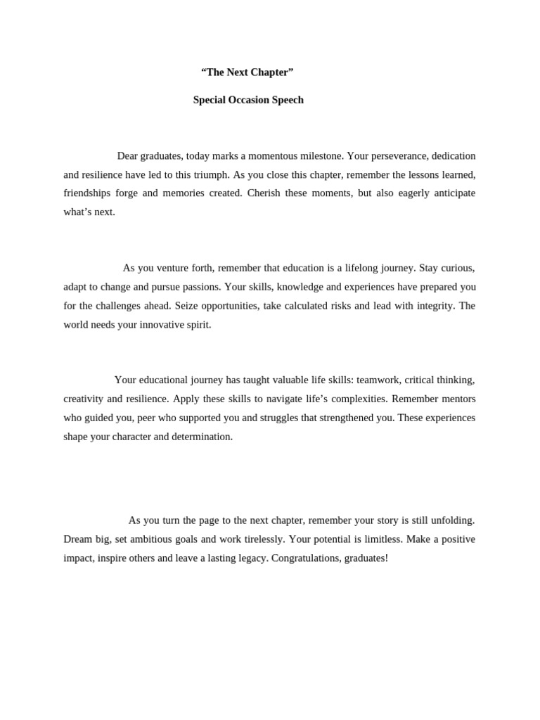 Special Occasion Speech John Lloyd | PDF