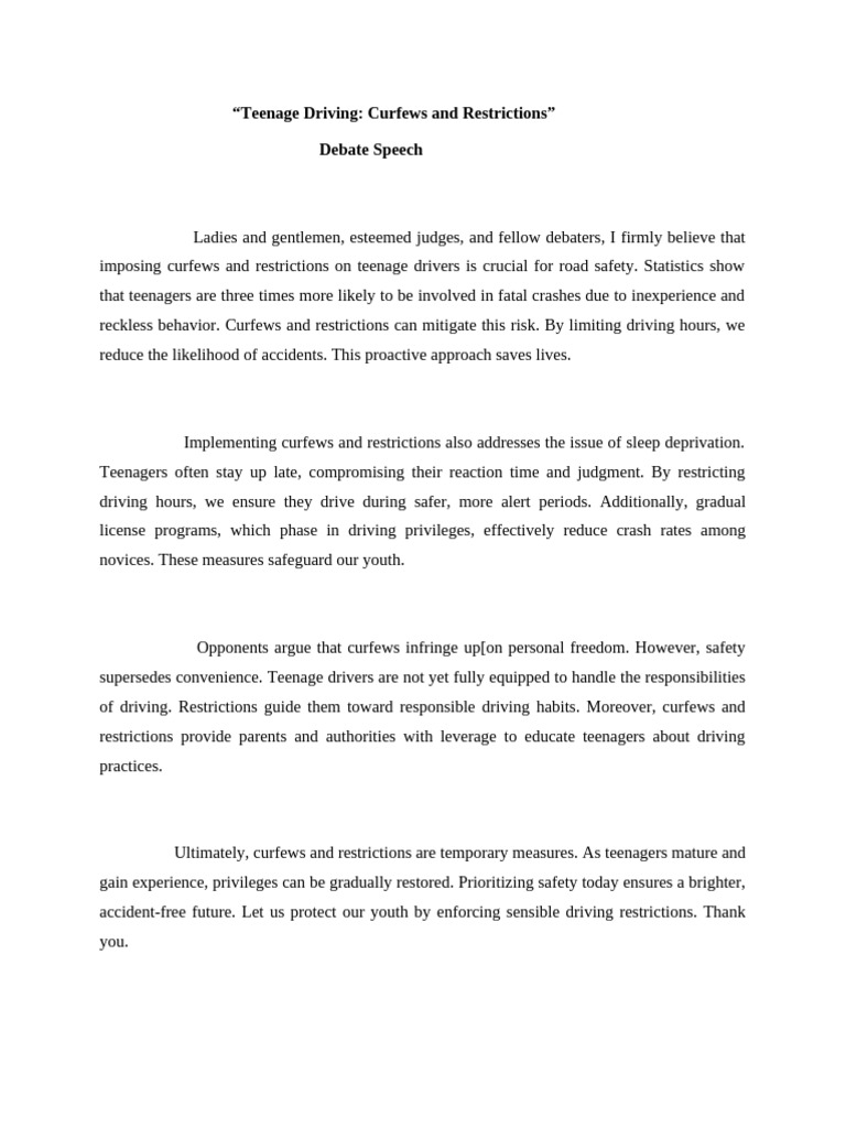 Debate Speech John Lloyd | PDF