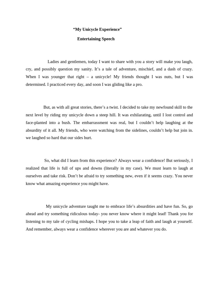 Entertaining Speech | PDF
