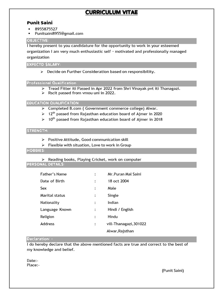 Punit Saini Resume (1) - 1 | PDF