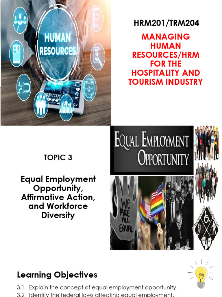 HRM201_PPT TOPIC 3 EEO, AA and Workforce Diversity | PDF | Disparate ...