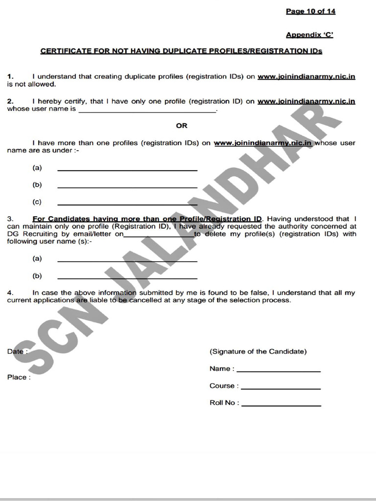 No Duplicate Id Jag Certificate | PDF