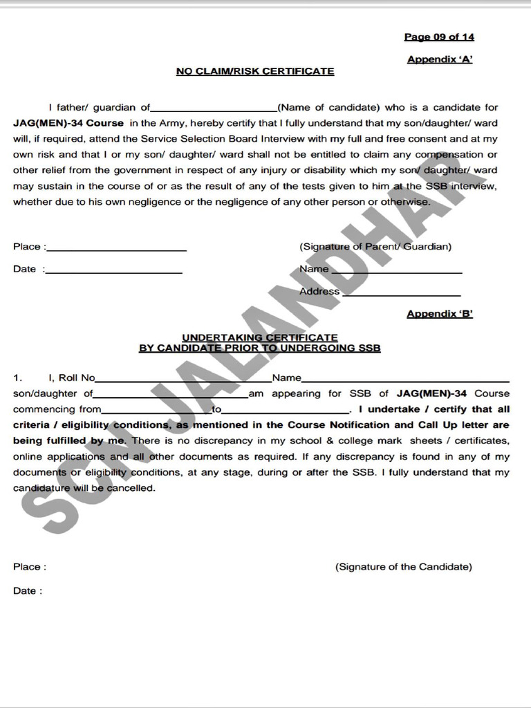 Jag No Risk Certificate | PDF