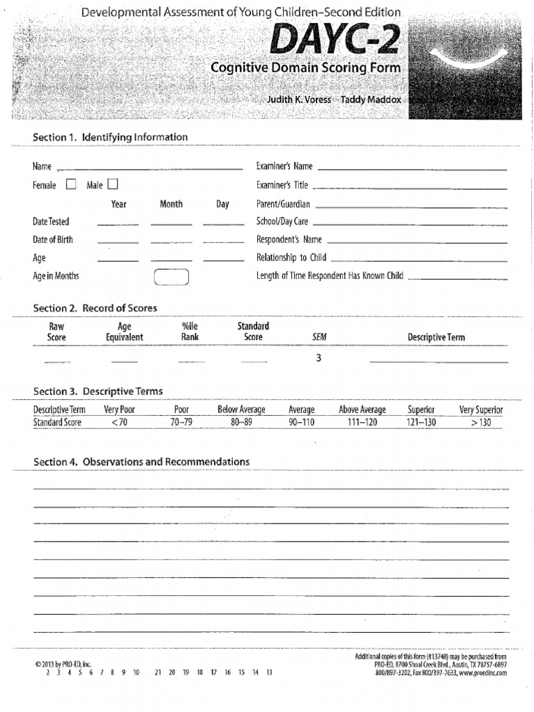 DAYC-2 Short Version | PDF