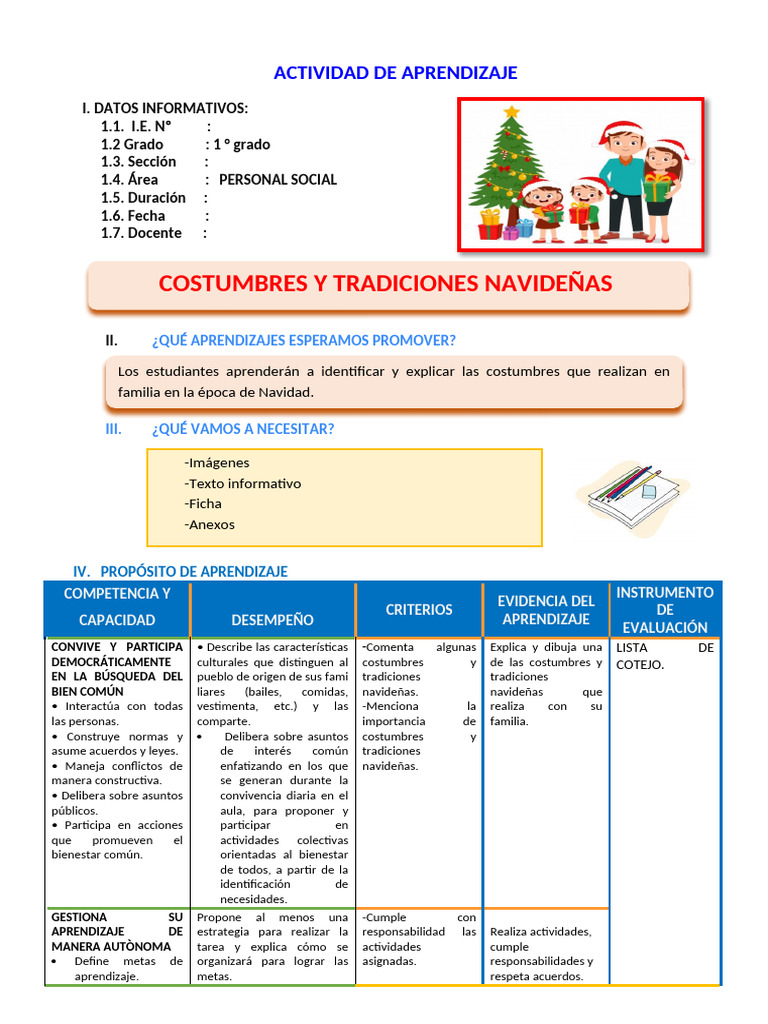 Costumbres Navideñas en Familia | PDF | Navidad | Observancias de diciembre