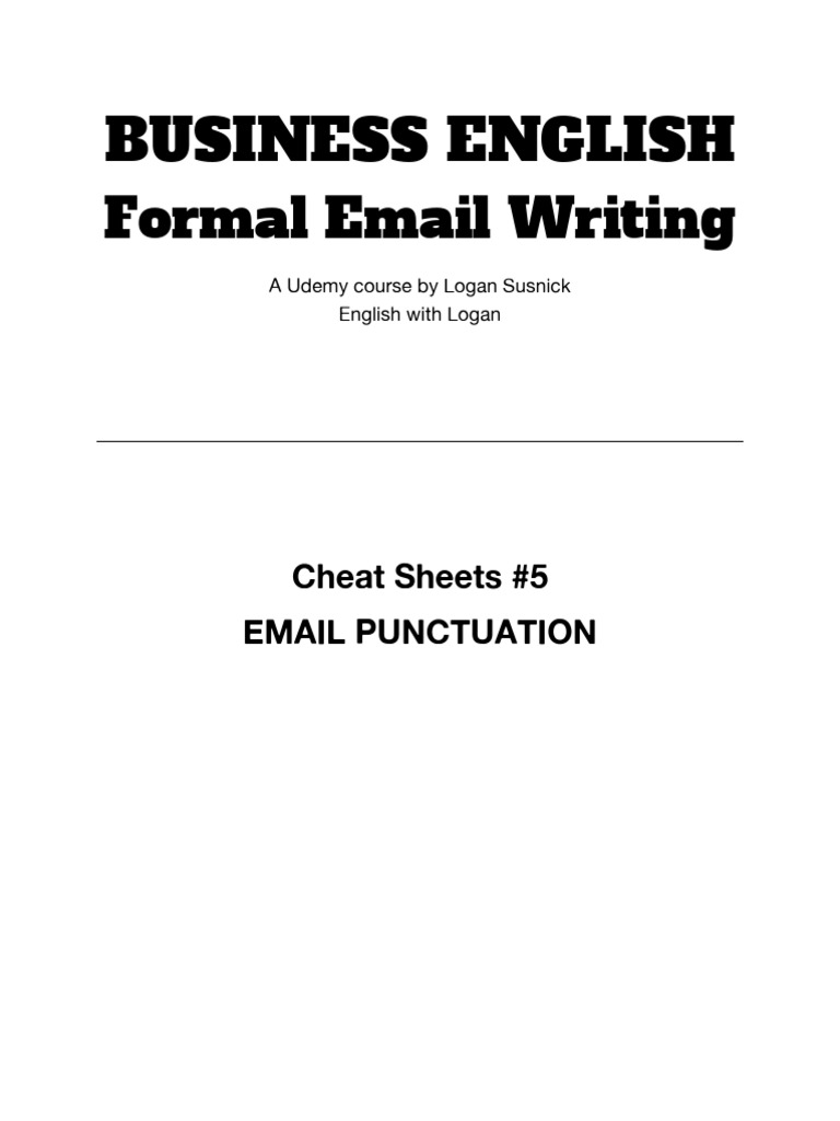 40 - PDF Download Email Punctuation Cheat Sheets | PDF | Comma ...