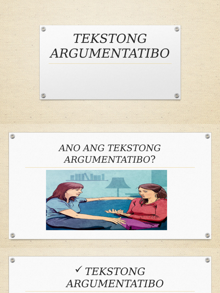 TEKSTONG ARGUMENTATIBO | PDF
