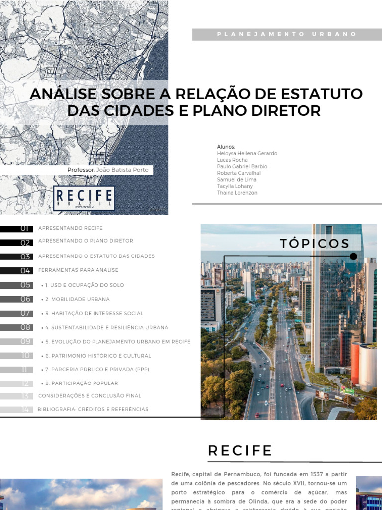 Plan.urb Recife.pdf | PDF | Parceria público-privada | Planejamento urbano