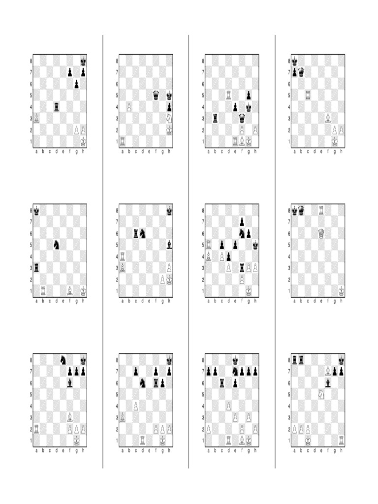 Ejercicios de Clavada en Ajedrez | PDF | Chess | Chess Theory