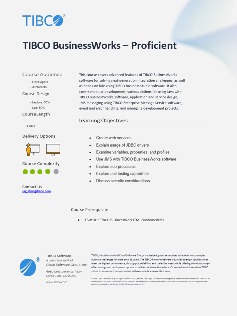 TIBCO BusinessWorks Proficient Course | PDF | Cloud Computing | Computer Engineering