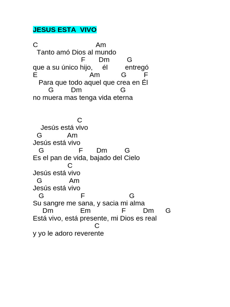 Jesus Esta Vivo | PDF