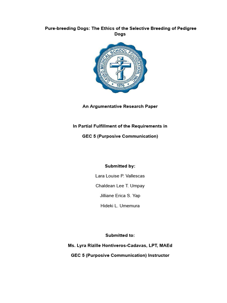 ARP FINAL | PDF | Dogs | Dog Breeds