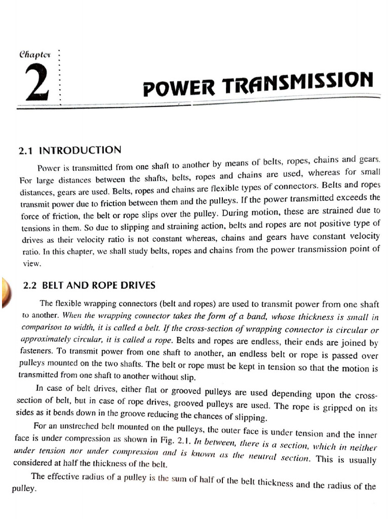 Unit 2 Power Transmission | PDF