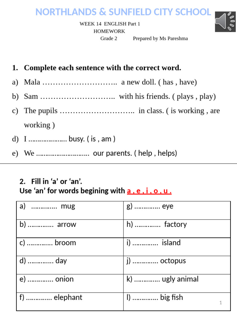 Grade 2 English Beginner 2 | PDF