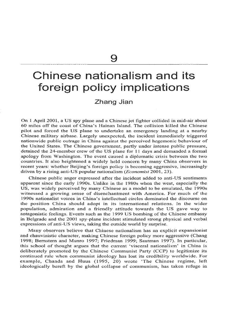 Chinese Nationalism and Its Foreign Policy Implications | PDF ...