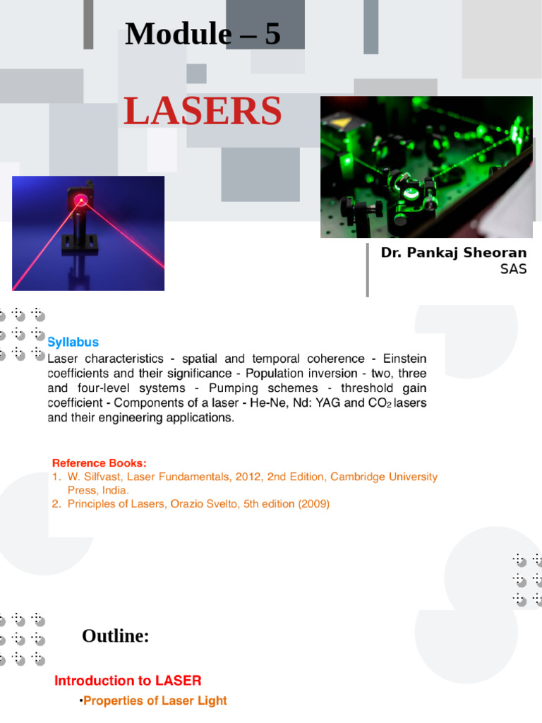 8-Laser Characteristics - Spatial and Temporal Coherence-23-09-2024 ...