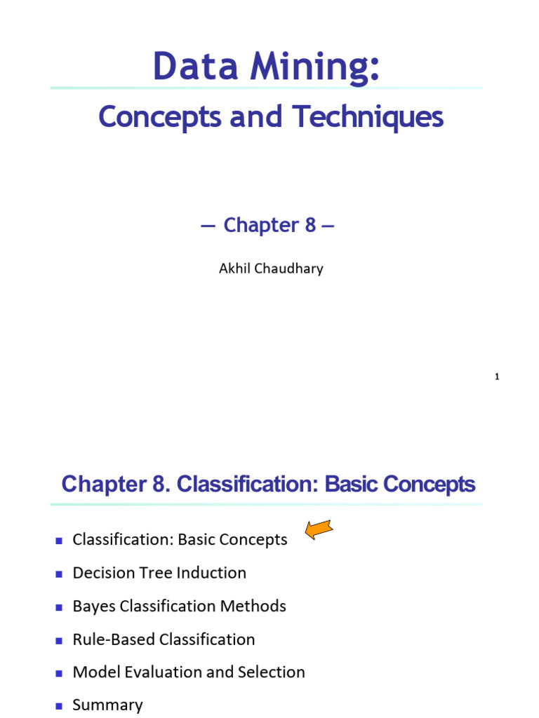 Lecture11 Ch8 ClassBasic Part1 | PDF | Statistical Classification ...