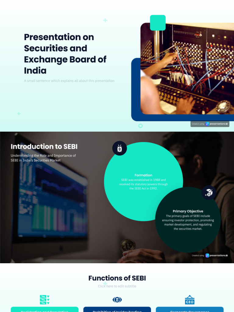 Understanding SEBI Functions Objectives and Key Initiatives | PDF