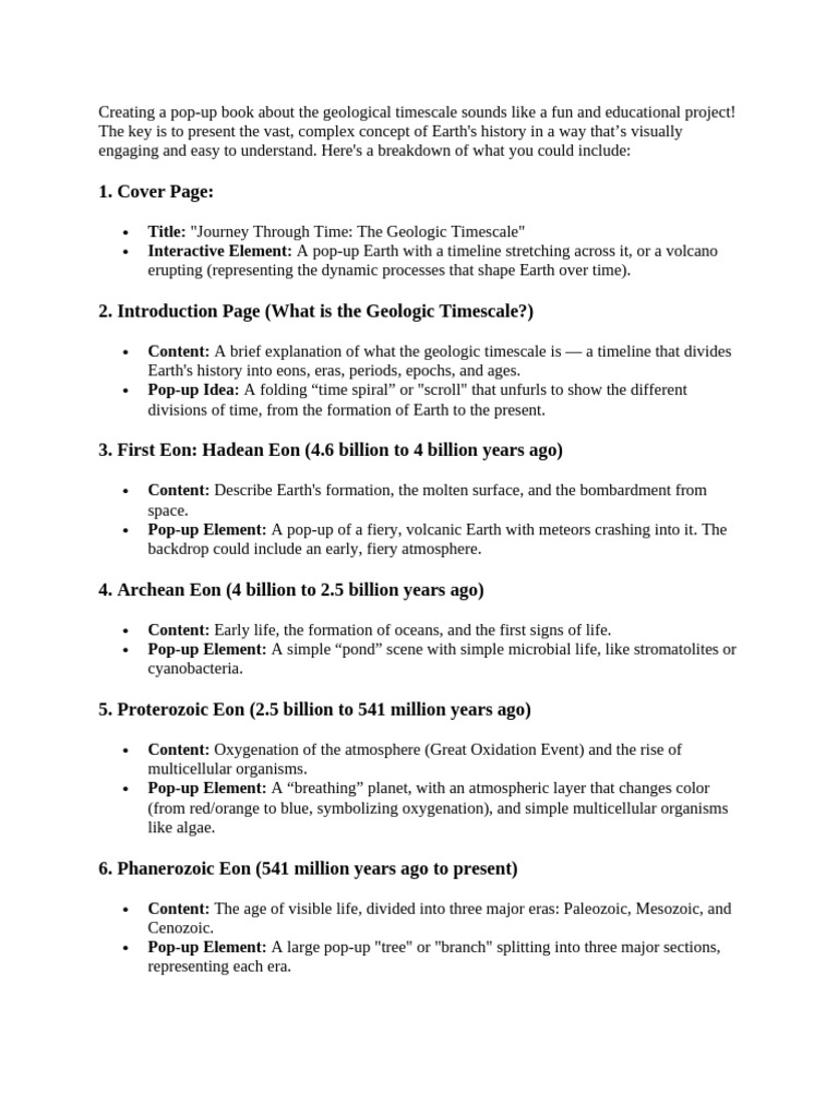 pop book plan | PDF | Earth | Geology