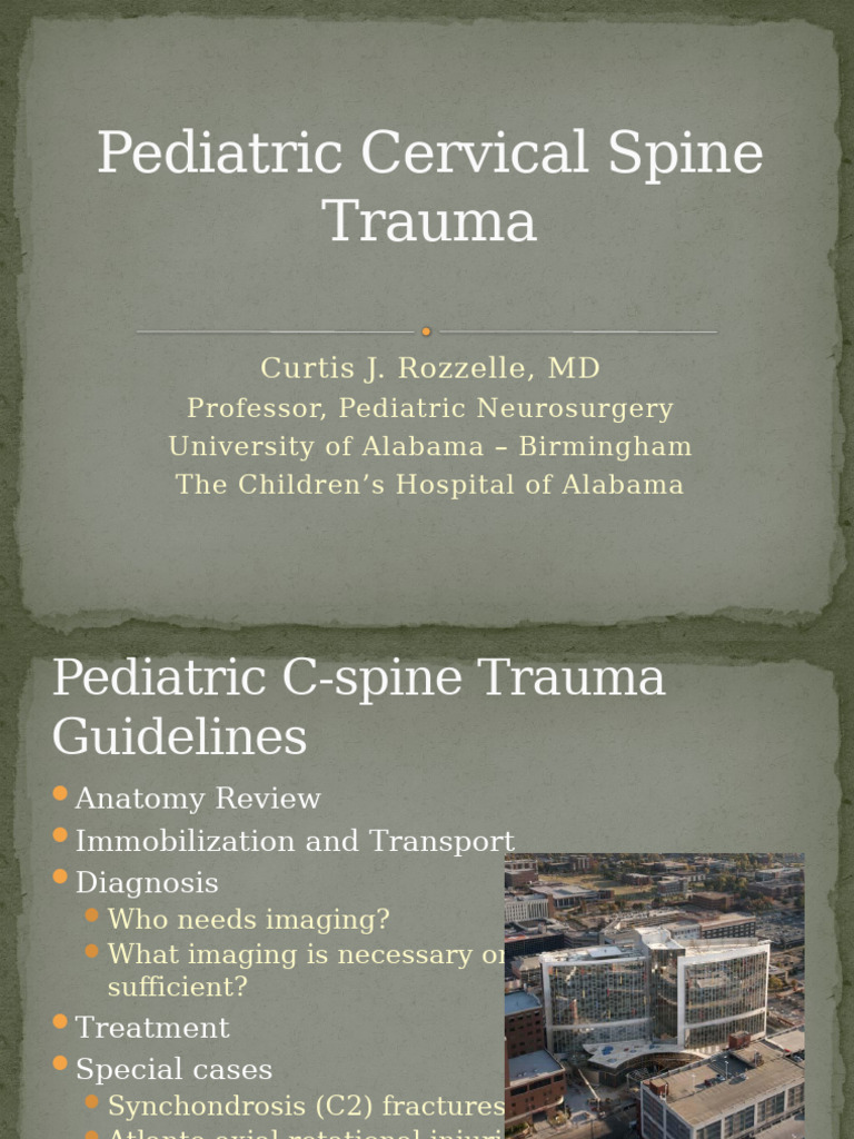 Pediatric Cervical Spine Trauma | PDF | Clinical Medicine | Nervous System
