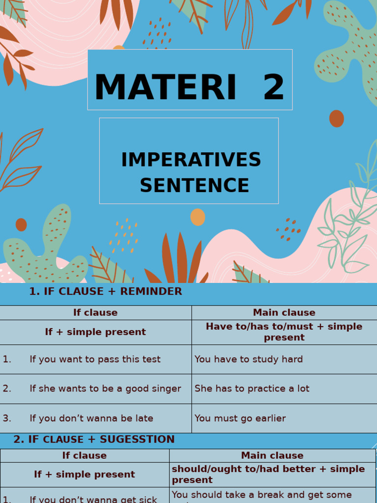 12.materi 2-Imperatives | PDF | Clause | Linguistic Morphology