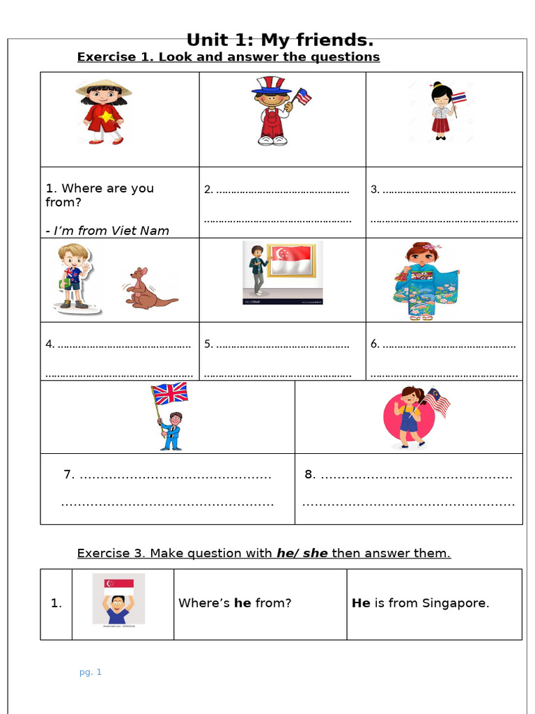 GRAMMAR Unit 1 | PDF