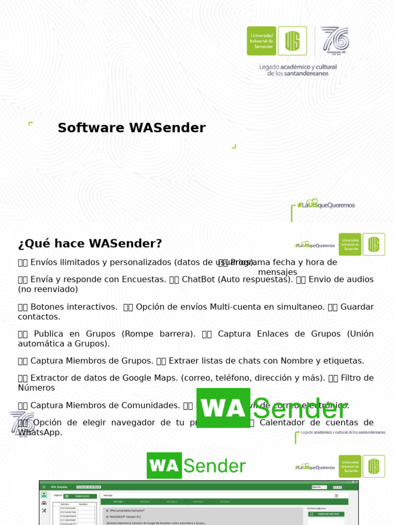 Presentacion WASender | PDF