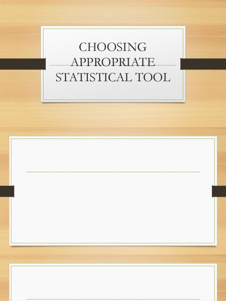 STATISTICAL TOOL From | PDF
