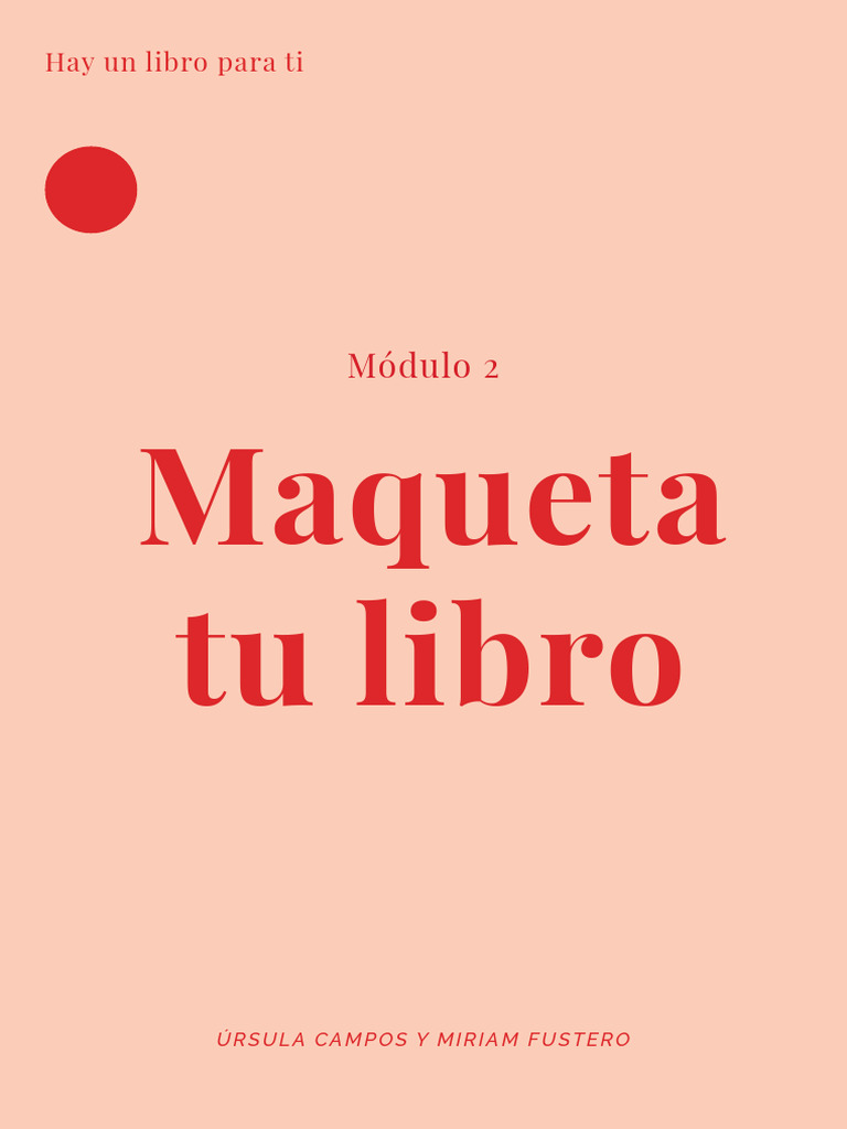 MÓDULO 2 - Maqueta Tu Libro | PDF
