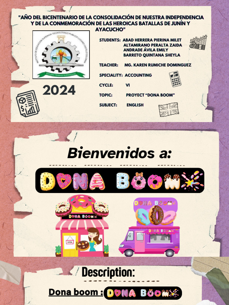 Proyecto de Donas "Dona Boom" | PDF