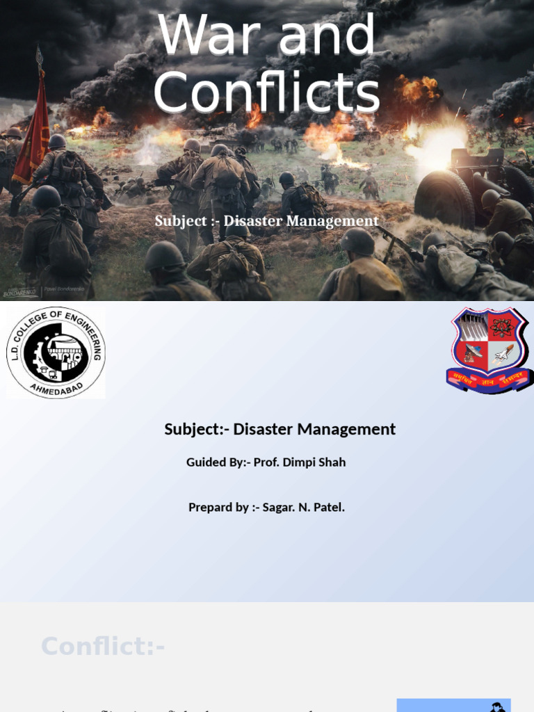 War and Conflicts GTU ENVIRONMENT Disaster MANAGEMENT | PDF | World War ...