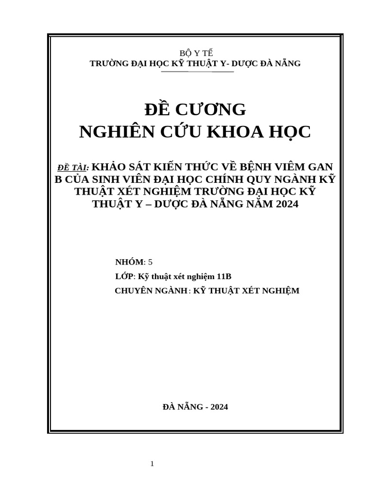 Mau Huong Dan Viet de Cuong NCKH 2024 | PDF