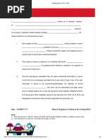 HOF Aadhaar Declaration Format 1 | PDF