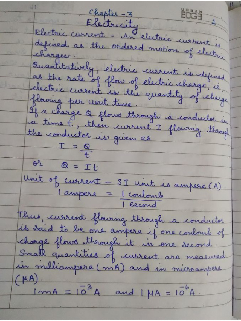 Electricity Notes | PDF
