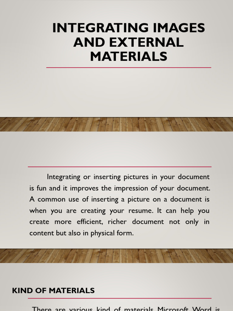 Integrating Images in Word Documents | PDF | Communication Design ...