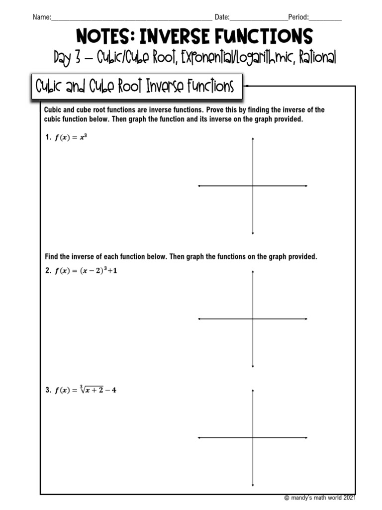 1.5 - Inverse Functions - CubedCubic | PDF | Function (Mathematics ...